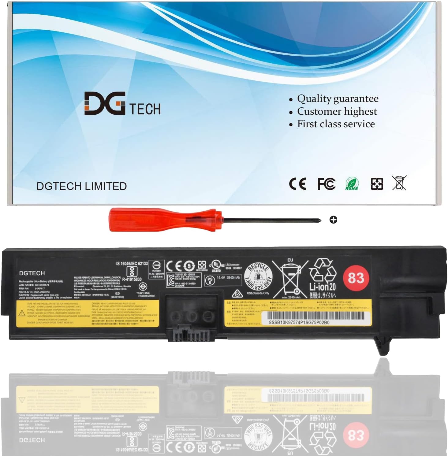 Amazon.com: RDSJ 01AV418 SB10K97575 83 82 Laptop Battery for Lenovo ...