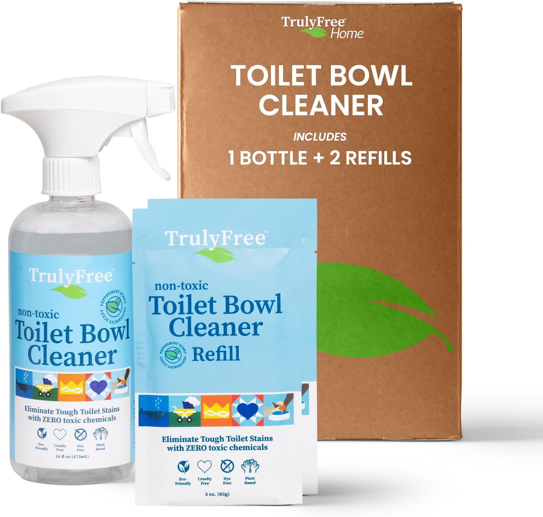 Amazon.com: Truly Free Toilet Bowl Cleaner - Heavy-Duty Stain Remover ...
