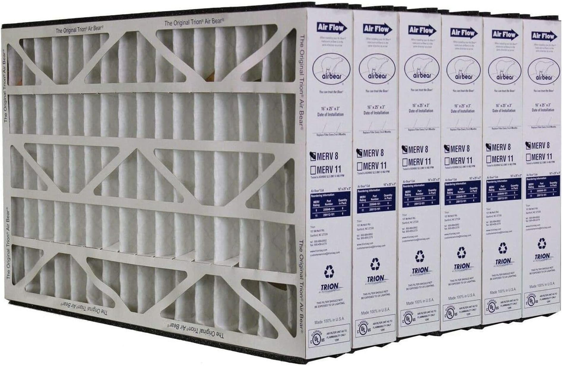Amazon.com: Trion 266649-103 Air Bear 20 x 20 x 5 Inch MERV 13 High ...