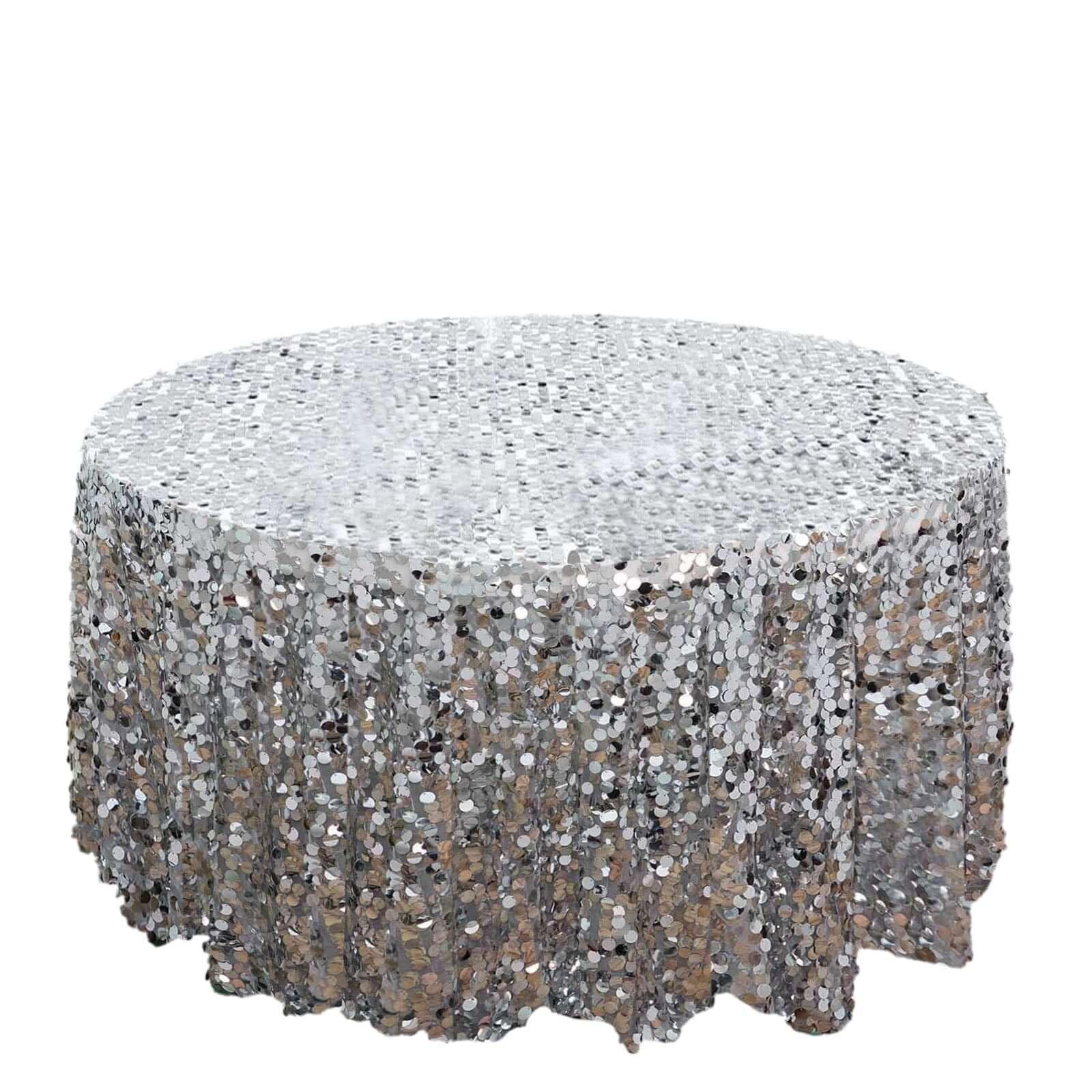 Amazon.com: Efavormart 120" Big Payette Sparkly Sequin Round Tablecloth ...