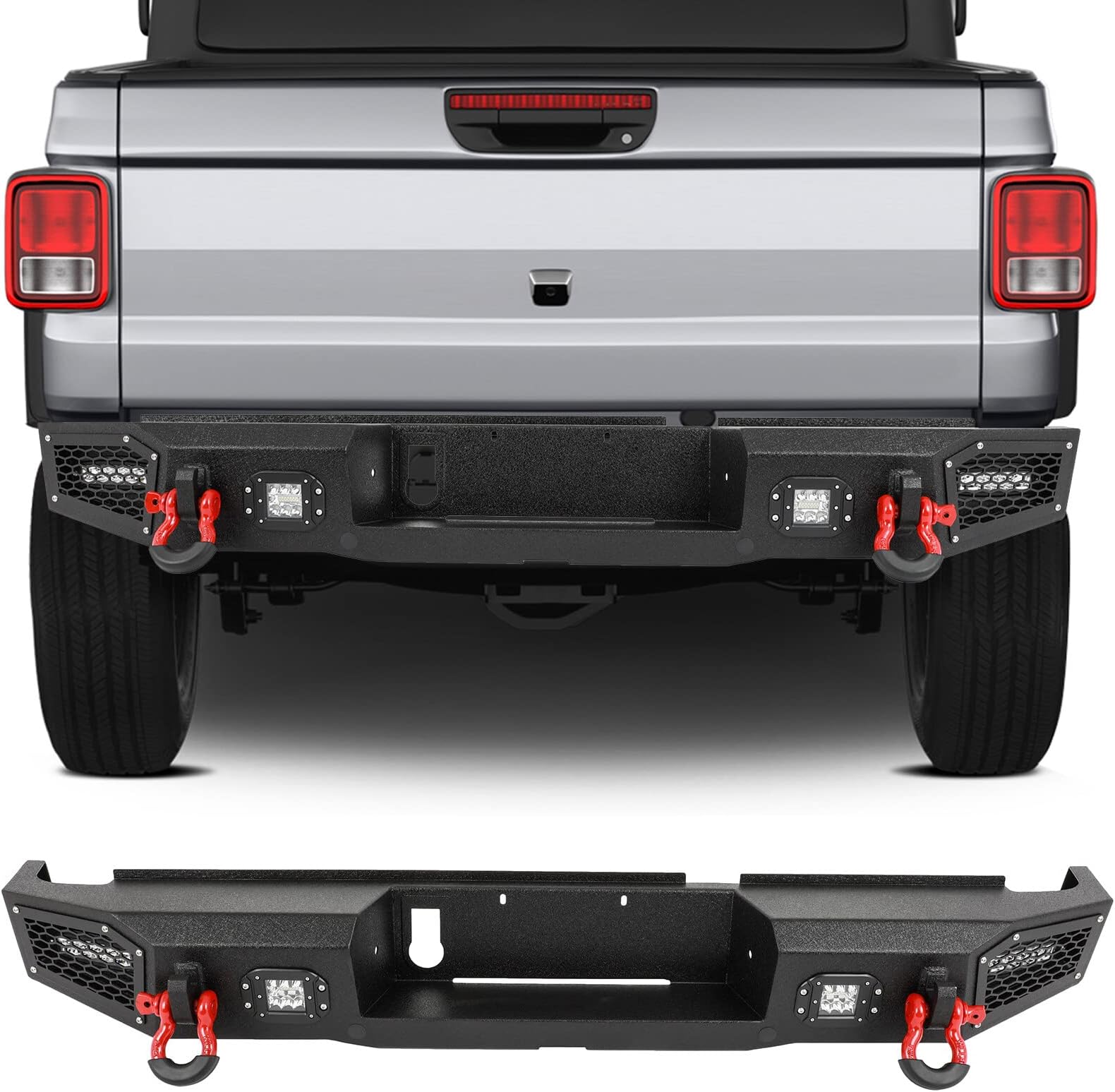 Amazon.com: TIOYAR Rear Bumper Compatible with 2020 2021 2022 2023 2024 ...