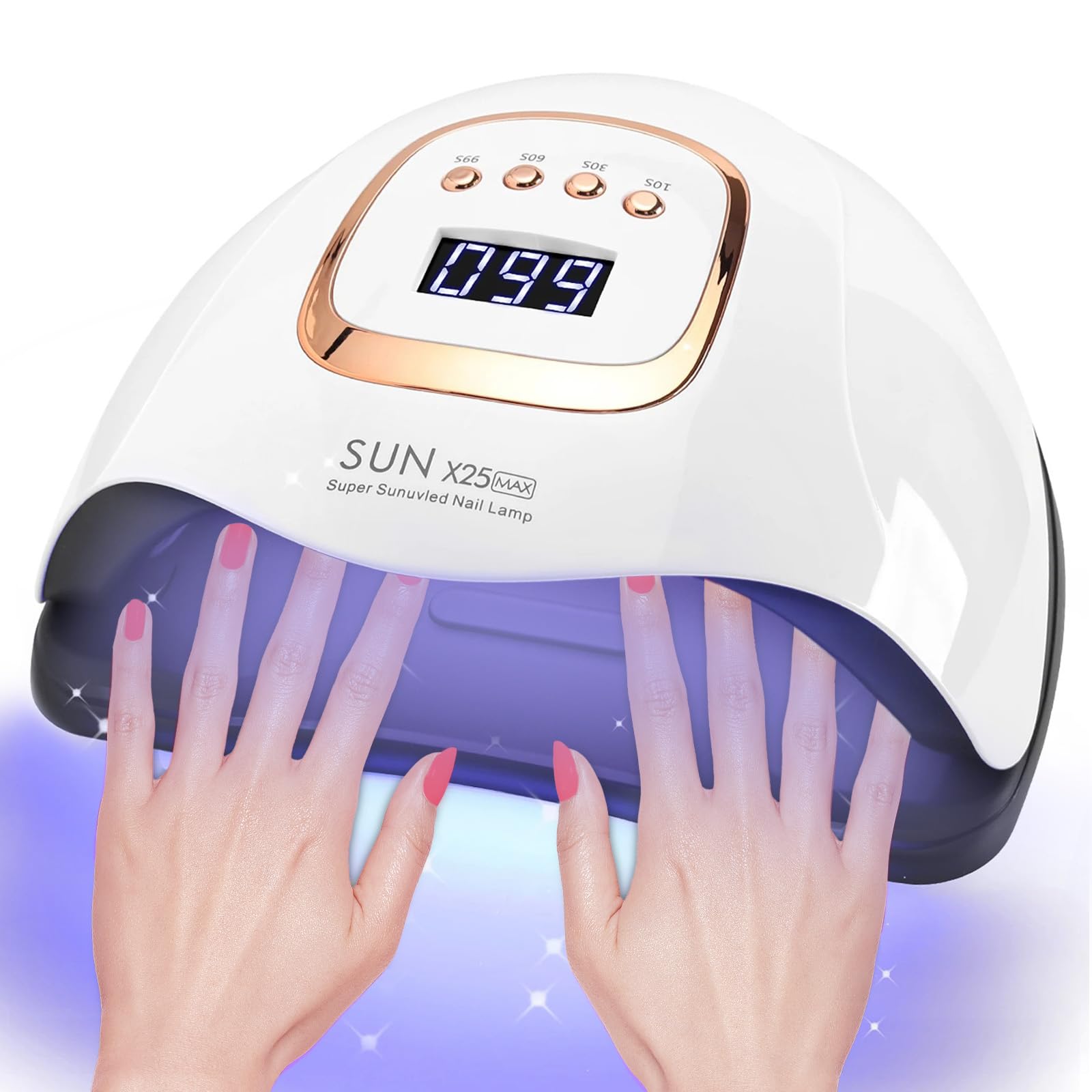 380W UV LED Nail Lamp, Professional Nail Dryer Gel Polish Light with 81 ...