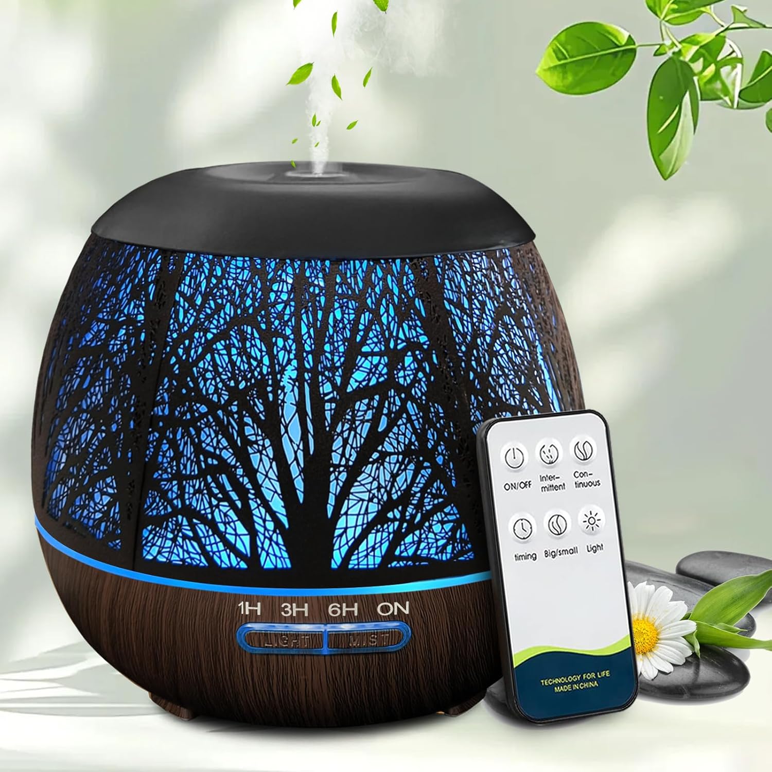 Amazon.com: Essential Oil Diffuser for Bedroom 400ml,Diffusers for Home ...