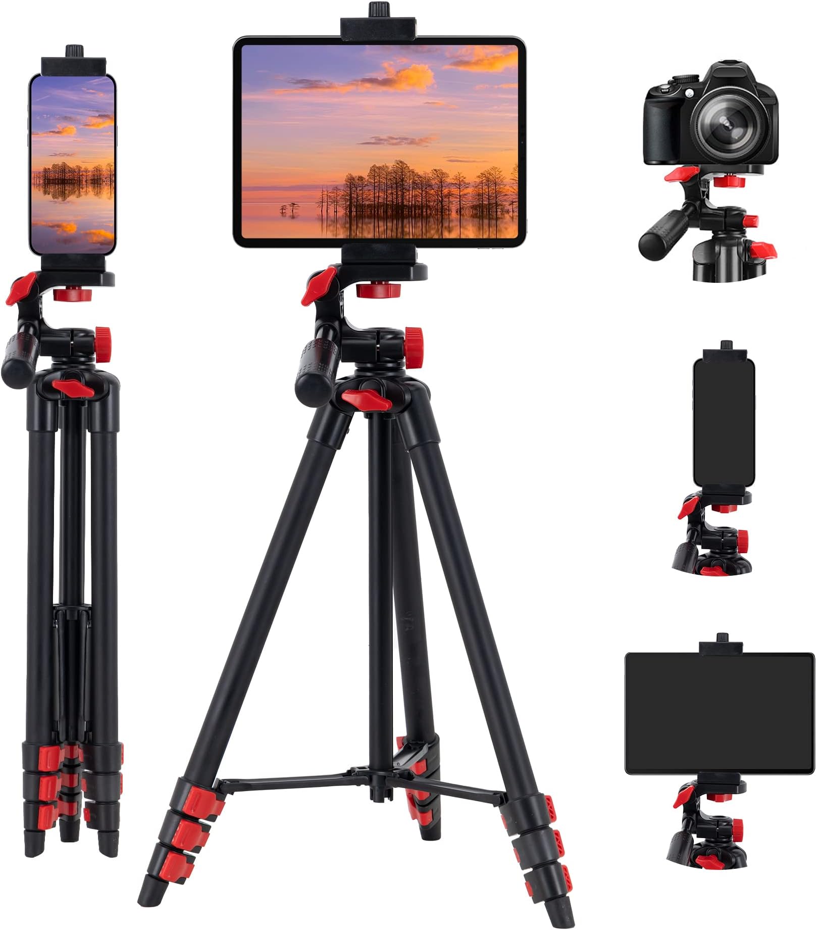 Amazon.com: Teefeet Tablet Tripod - 53 inch Aluminum Smartphone & iPad ...