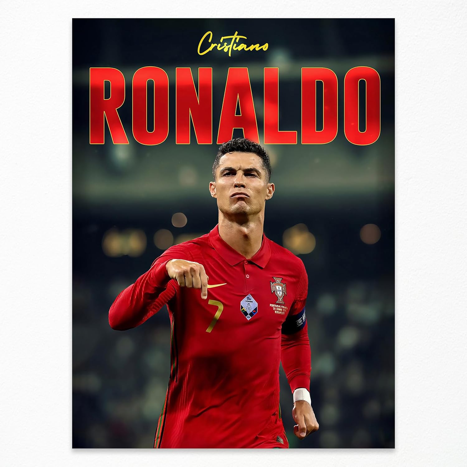 Amazon.com: Hannahcos Ronaldo Poster Soccer Star Cr7 Canvas Wall Art ...