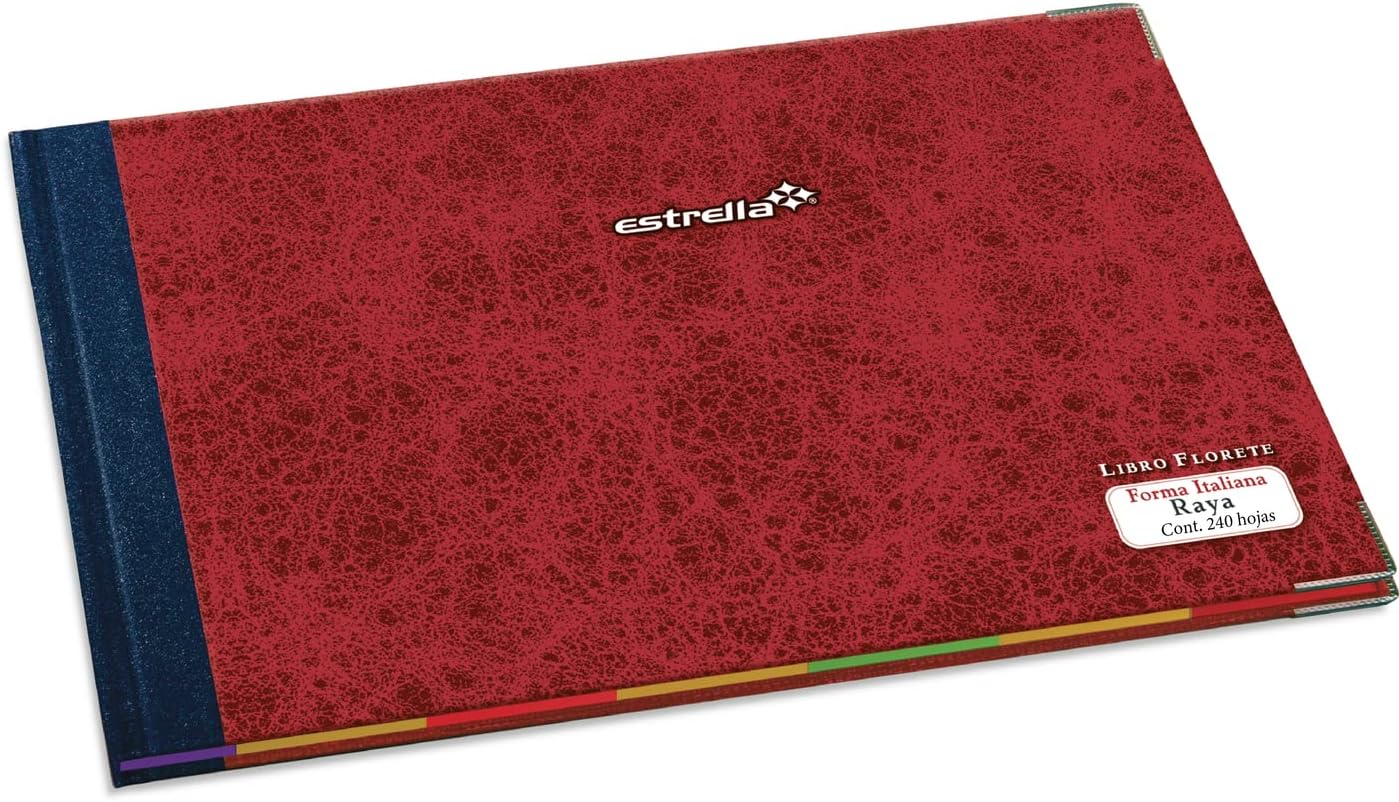 Libro Florete Estrella Forma Italiana Raya 240 Hojas : Amazon.com.mx ...