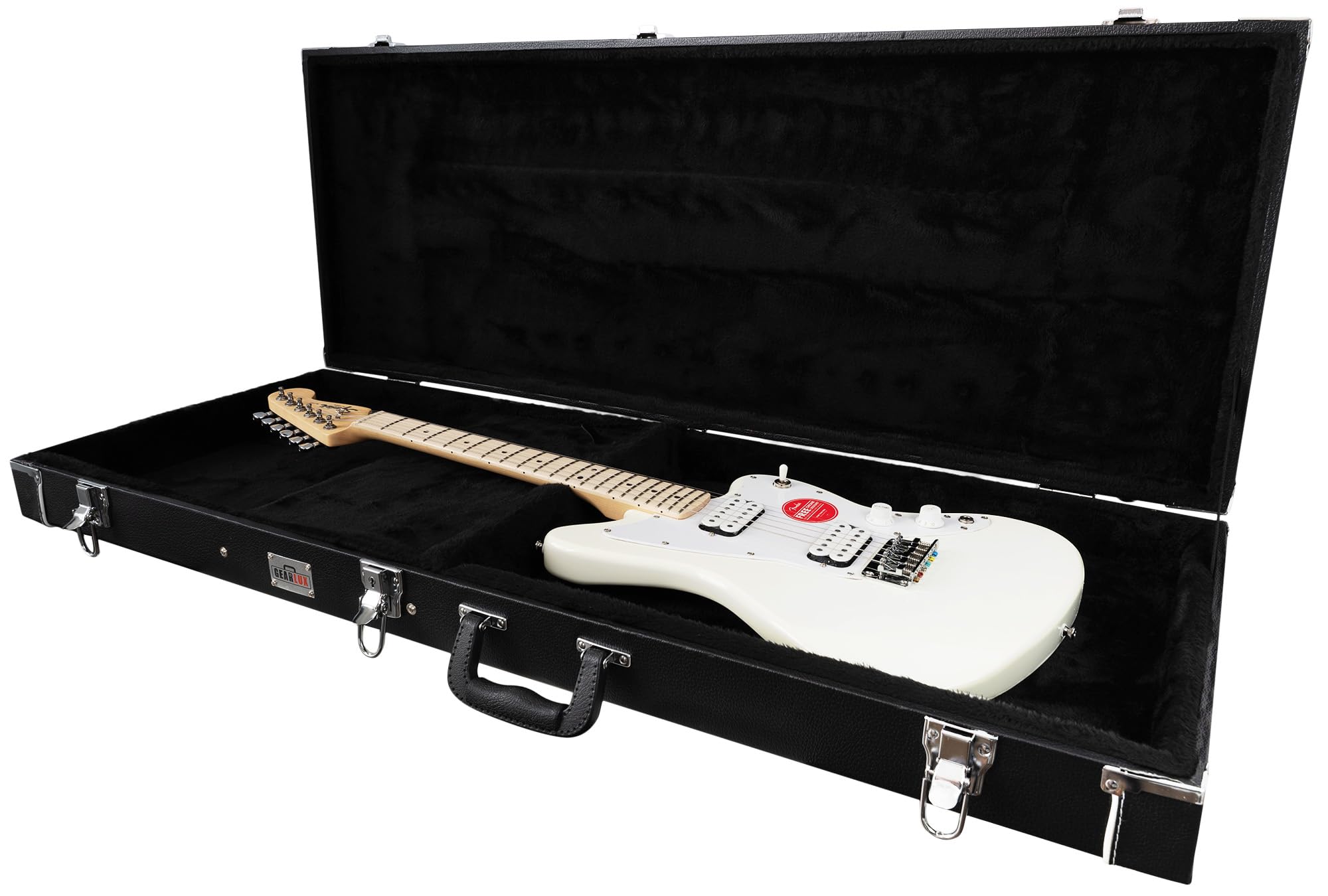 Snapklik.com : Gearlux Rectangular Wooden Electric Guitar Hard Case For ...