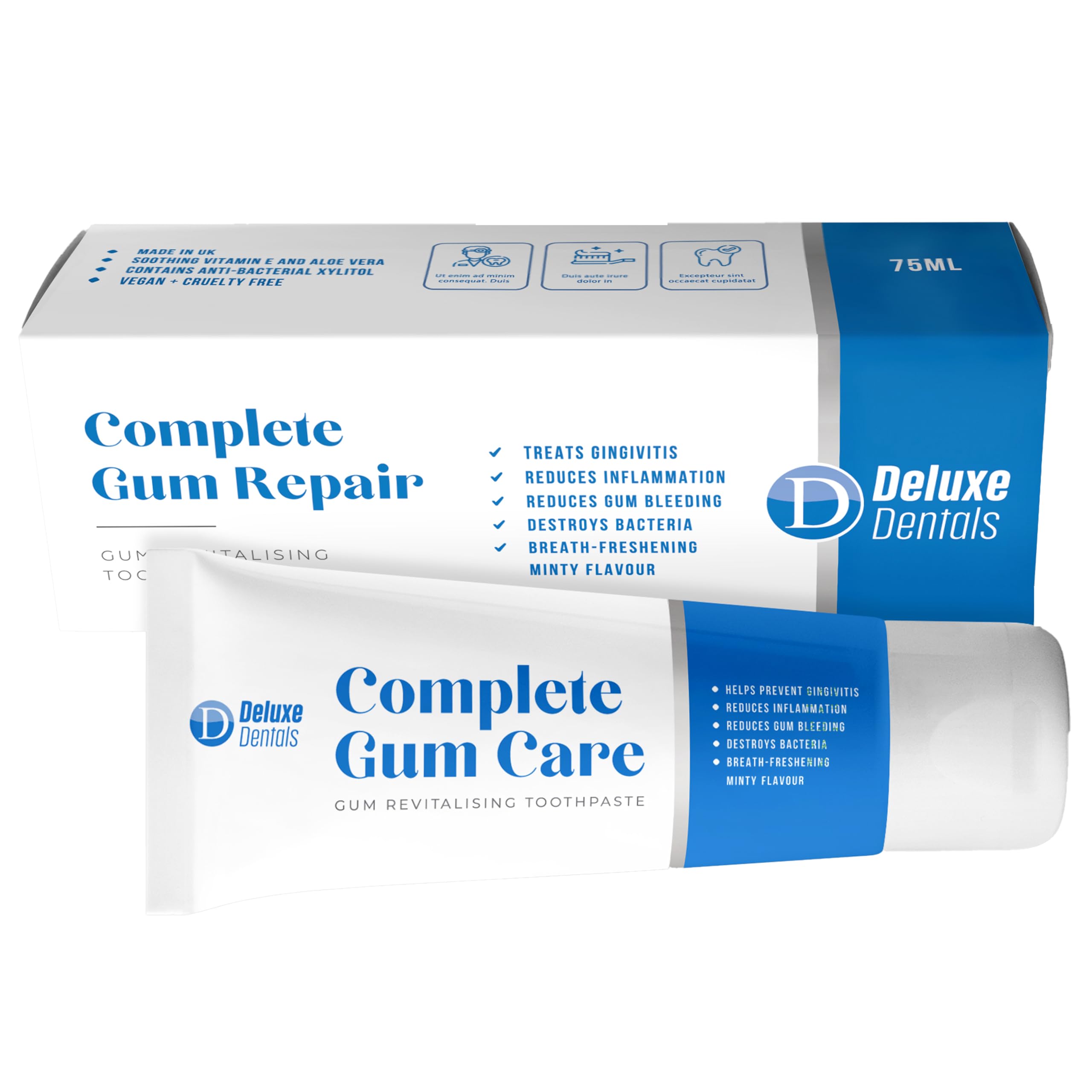 Deluxe Dentals Gum Revitalising Toothpaste - Natural Minty Flavor ...