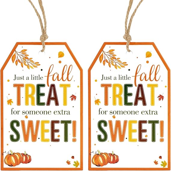 Amazon.com: Anwyll Fall Gift Tags - 50pcs Happy Fall Maple Leaf Pumpkin ...