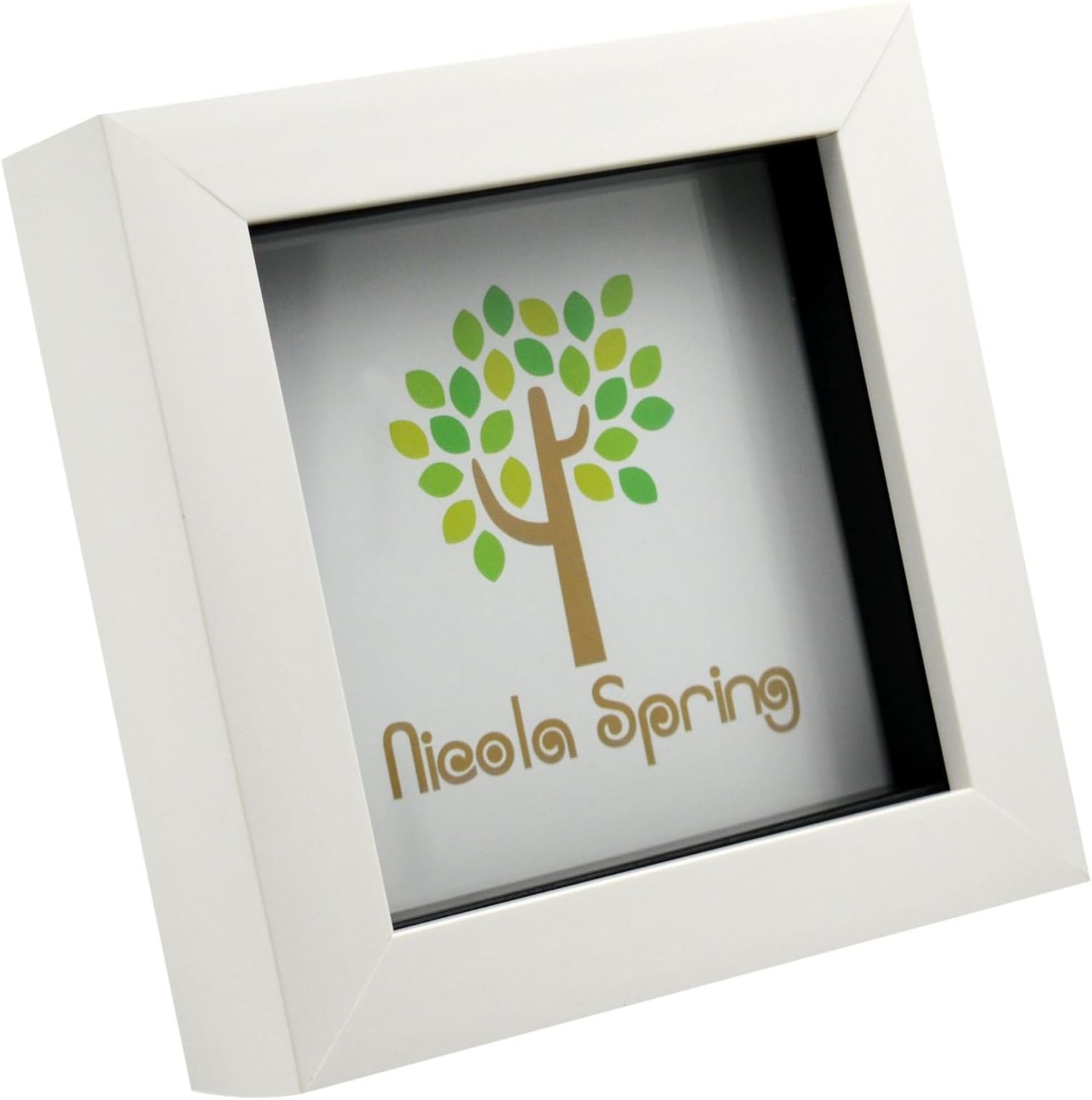 Nicola Spring 4x4 (10 x 10cm) Square Box Glass Photo Picture Frame ...
