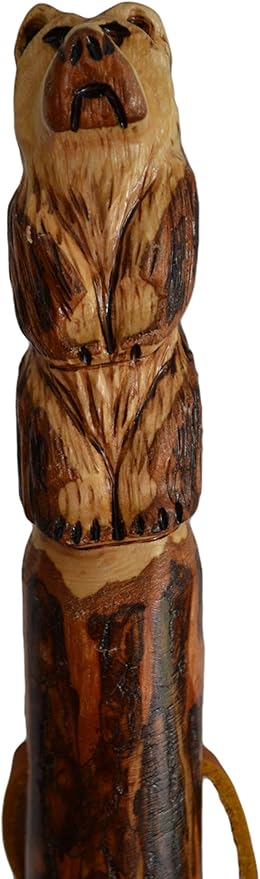 Amazon.com: Walking Stick, Custom Height up to 60" Hand Carved Bear ...