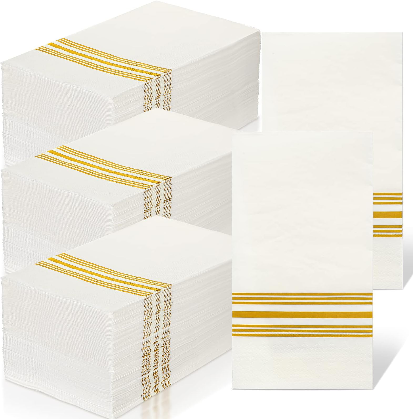 Amazon.com: Disposable Linen-Feel Peper Napkins, Decorative White Guest ...
