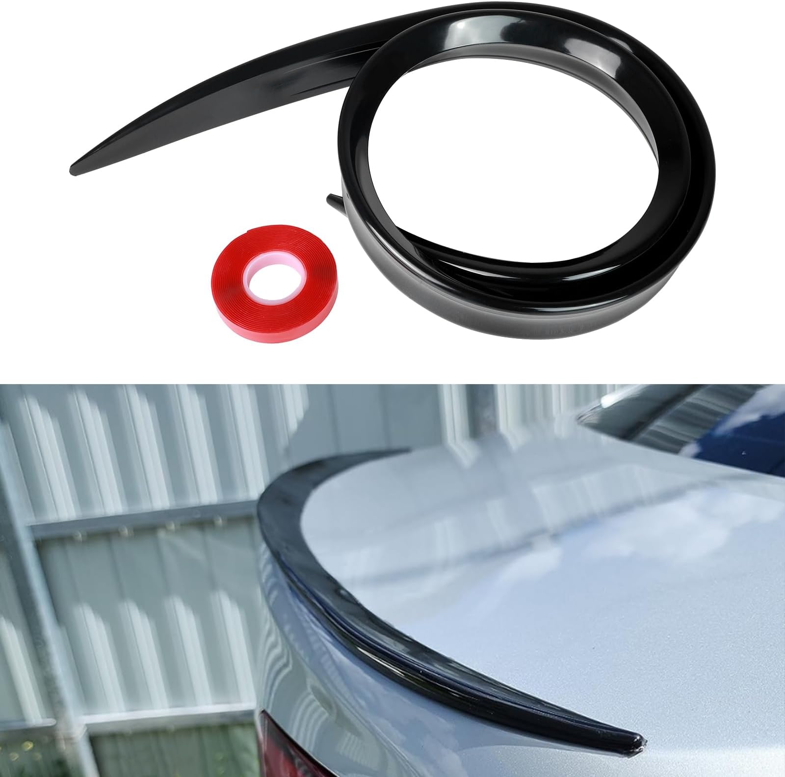 Amazon.com: Car Rear Spoiler Trunk Spoiler Lip Kit Universal 4.9FT ...