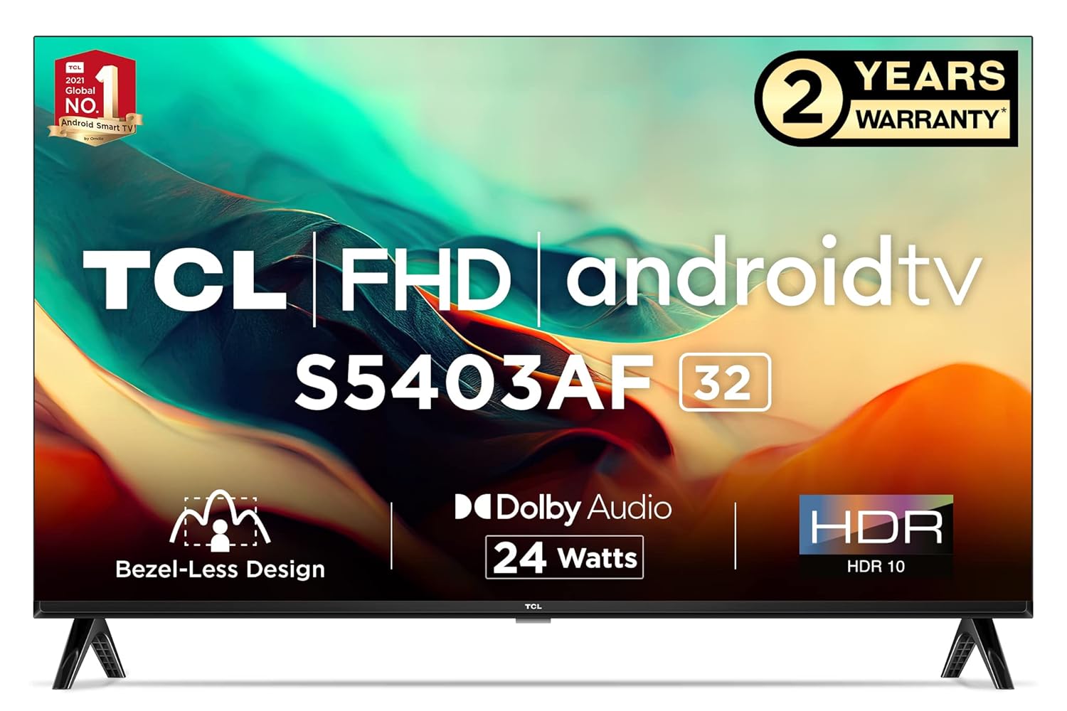 TCL 80.04 cm (32 inches) Bezel-Less S Series FHD Smart Android LED TV 32S5403AF (Black) : Amazon ...