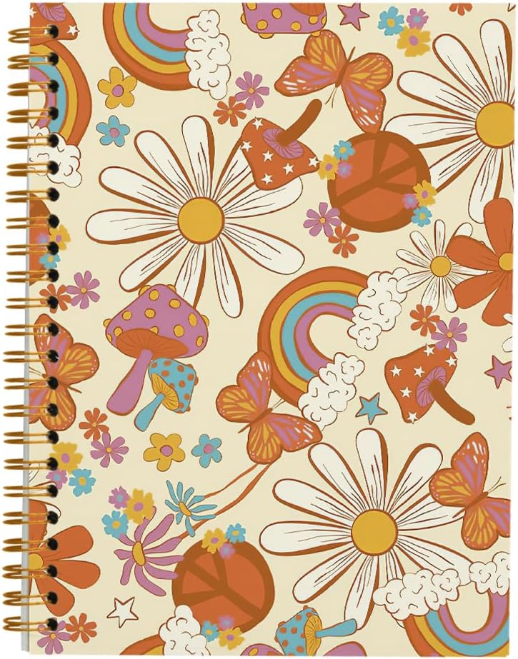 Amazon.com : Tizzer Retro 70s Groovy Hippie Mushroom Daisy Butterfly ...