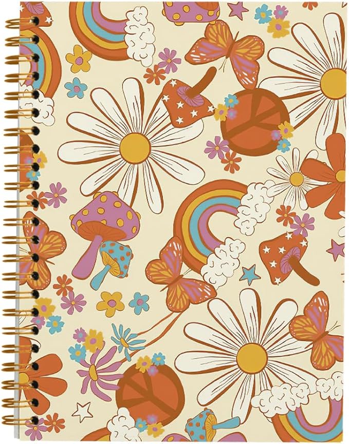 Amazon.com : Tizzer Retro 70s Groovy Hippie Mushroom Daisy Butterfly ...