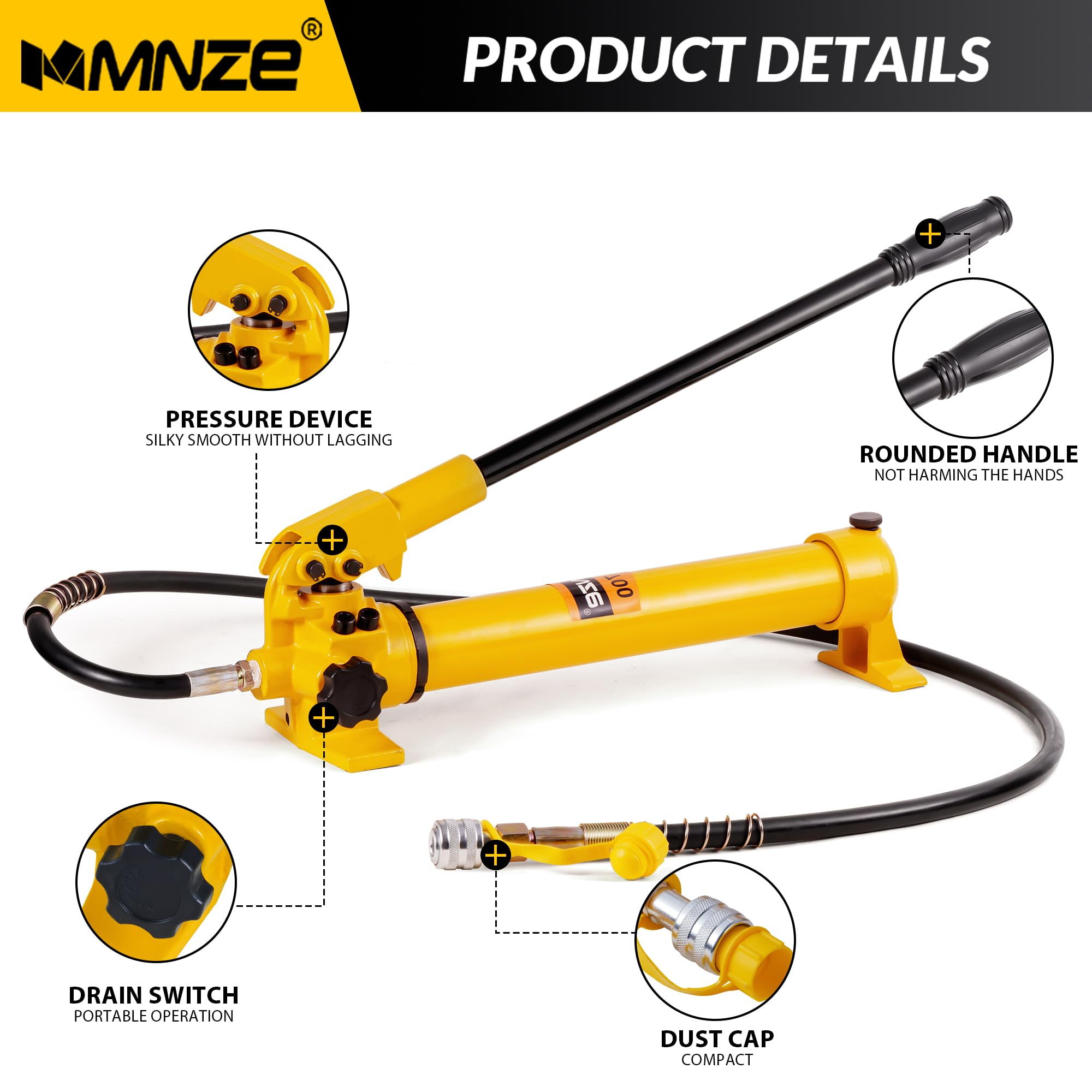 Snapklik.com : Hydraulic Hand Pump CP-700 High Pressure Portable Manual ...