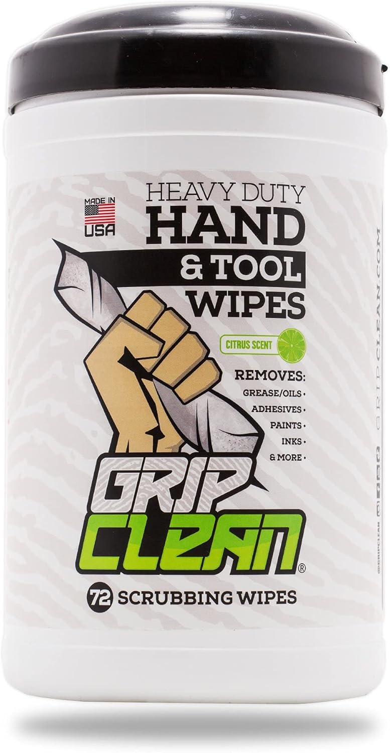 Amazon.com: Grip Clean | Heavy Duty Hand Wipes & Cleaning Wipes for ...