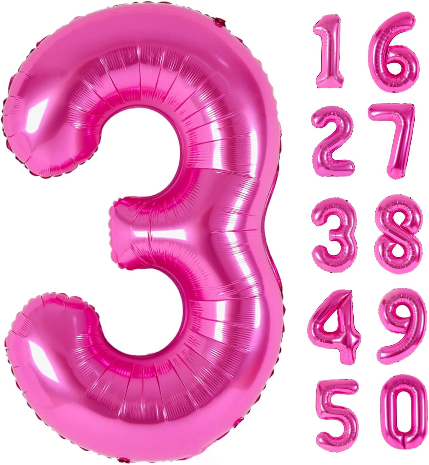Amazon 40 Inch Giant Light Pink Number 3 Balloon Helium Mylar