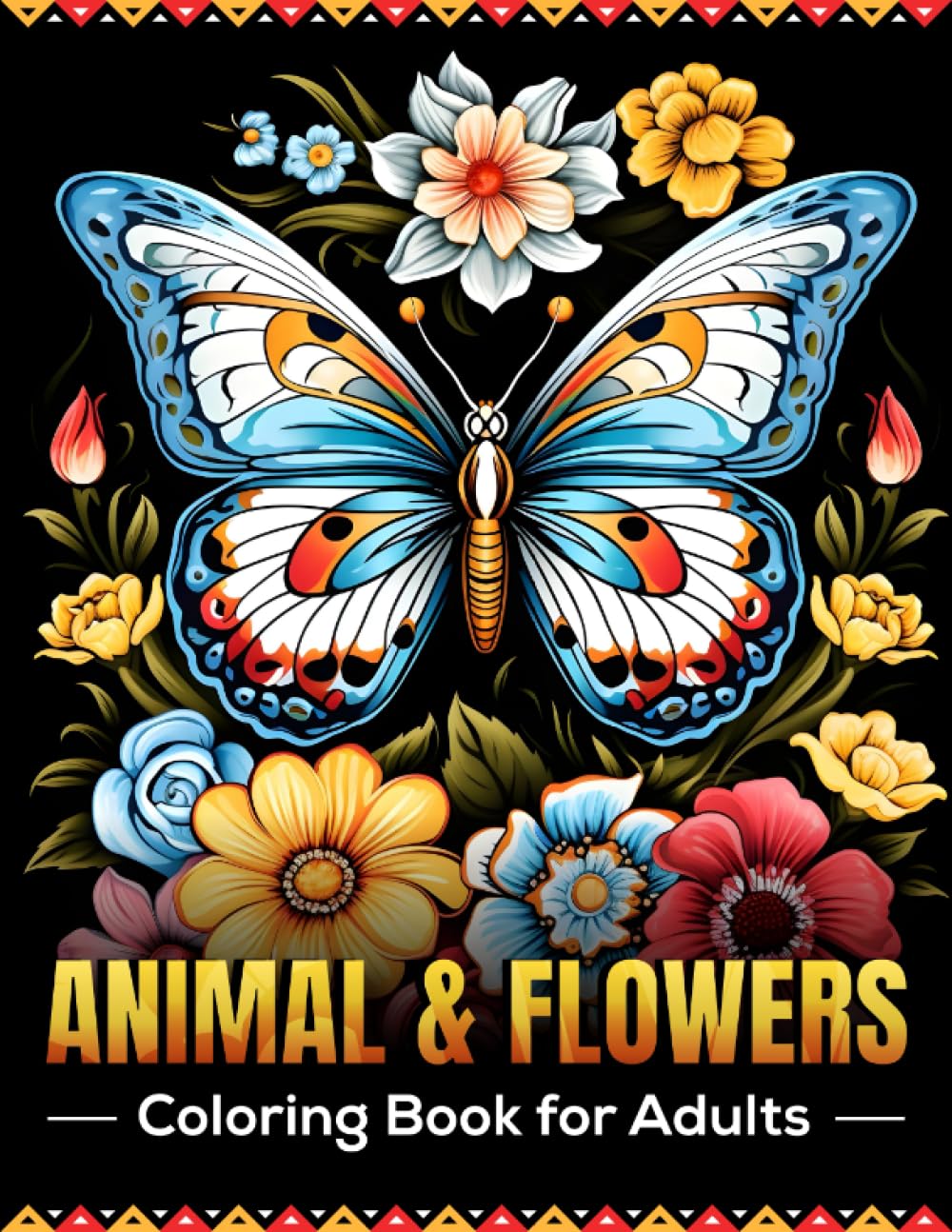 Amazon.com: Animal & Flowers Coloring Book for Adults: 50 Coloring ...