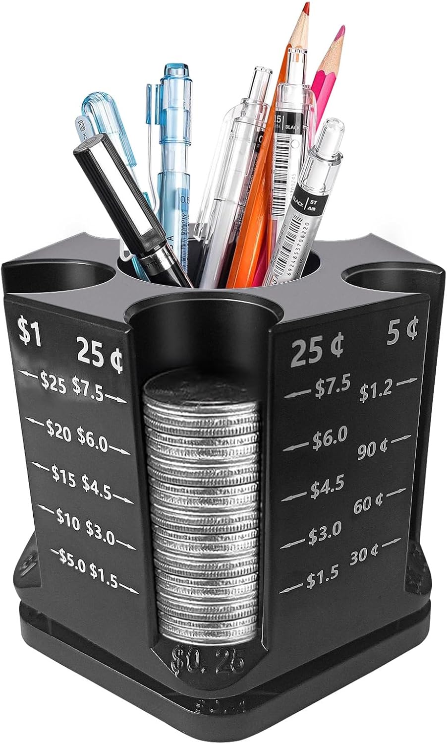 Amazon.com: ALLOMN Coin Counter, 360° Rotatable Coin Sorter With Pen ...
