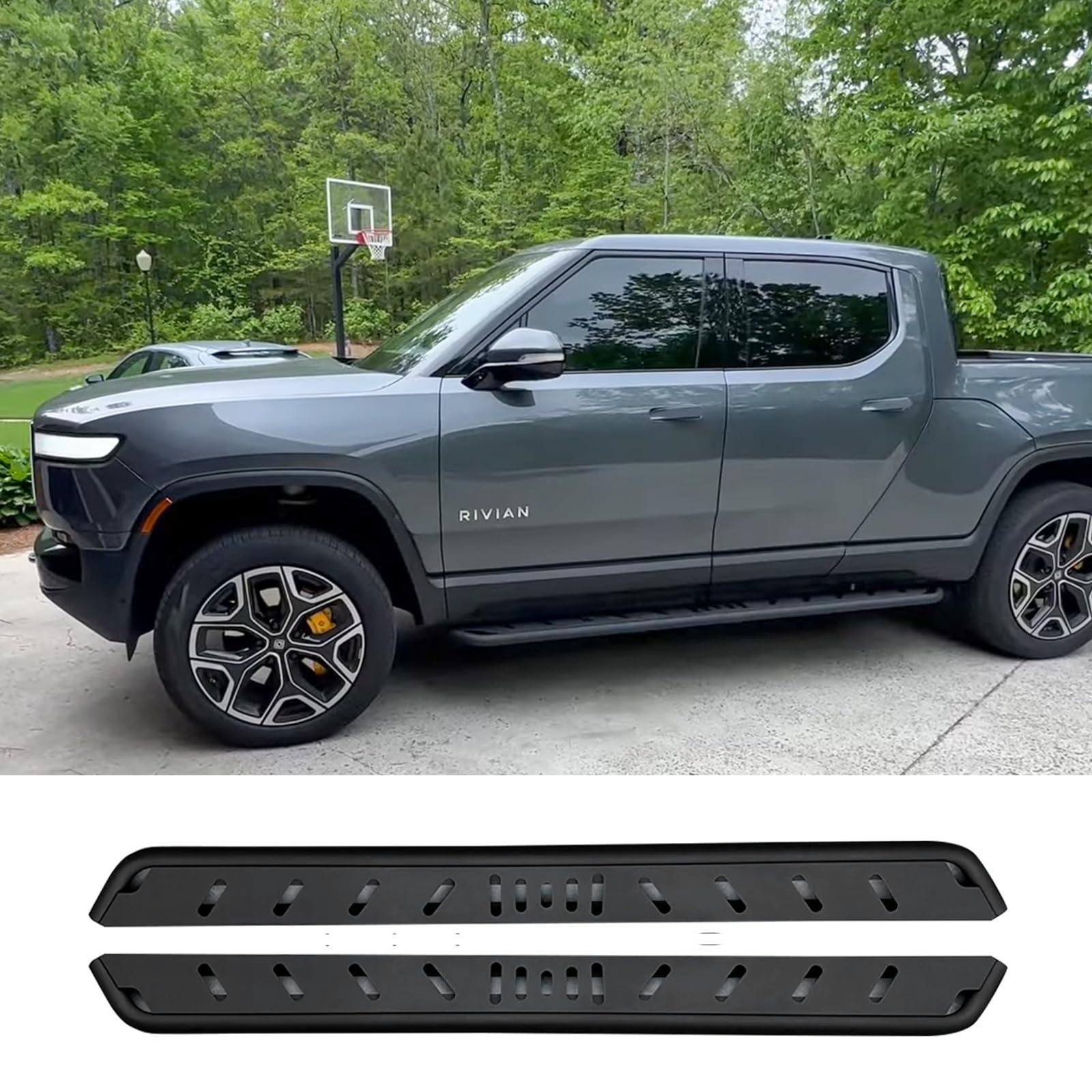 Amazon.com: EVBASE 2PCS Running Boards for Rivian R1T Door Side Steps ...