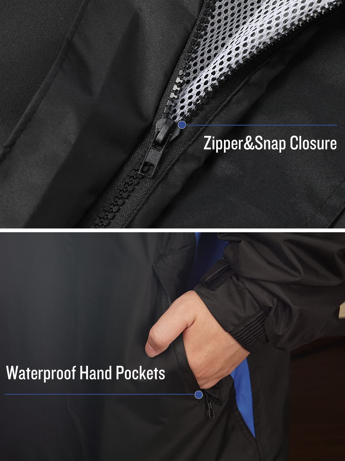 Snapklik.com : SaphiRose Mens Rain Suit High Visibility Reflective Work ...