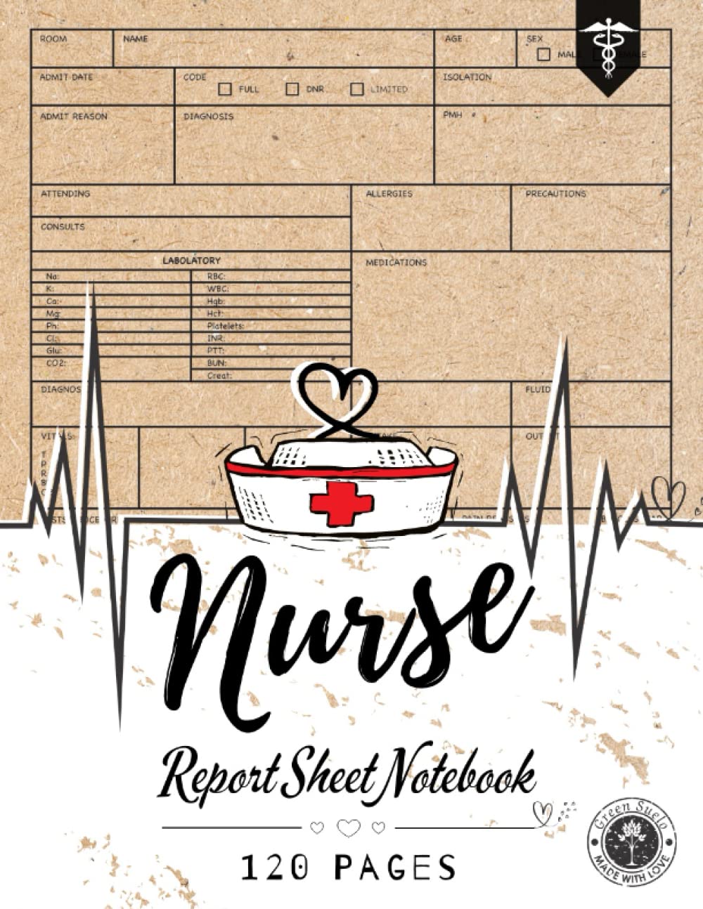 Nurse Report Sheet Notebook: Nursing Notebook: Suelo, Green: Amazon.com ...