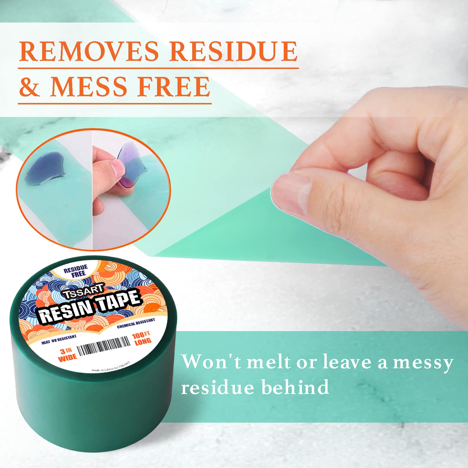 Snapklik.com : TSSART Resin Tape For Epoxy Resin Molding - Silicone ...