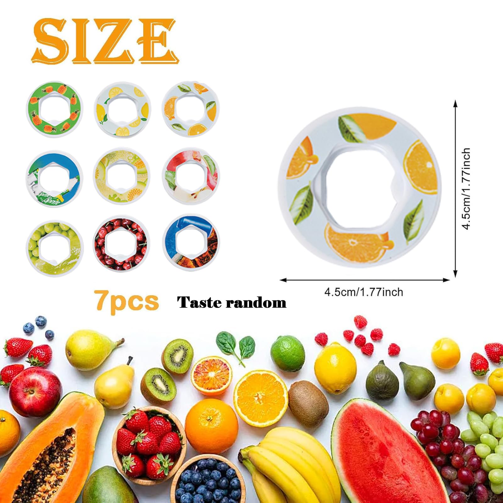 Vexquivera 7Pcs Flavour Pods Water Bottle Random Flavour Pods Water ...