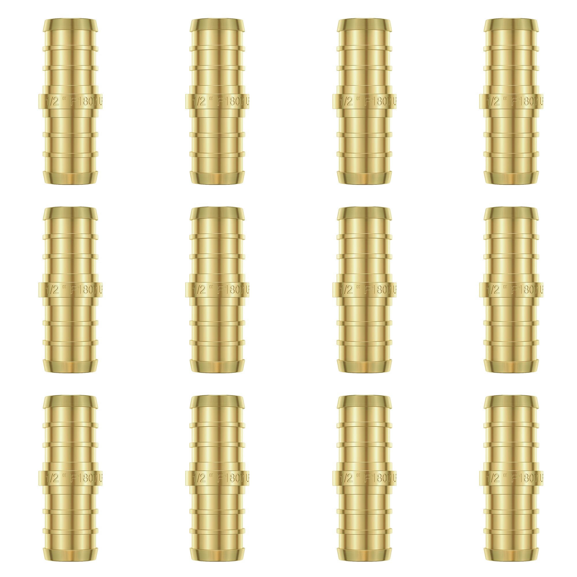 Snapklik.com : Pex Fittings 1/2 Inch, 12 PCS 1/2" Pex Coupling, No Lead ...