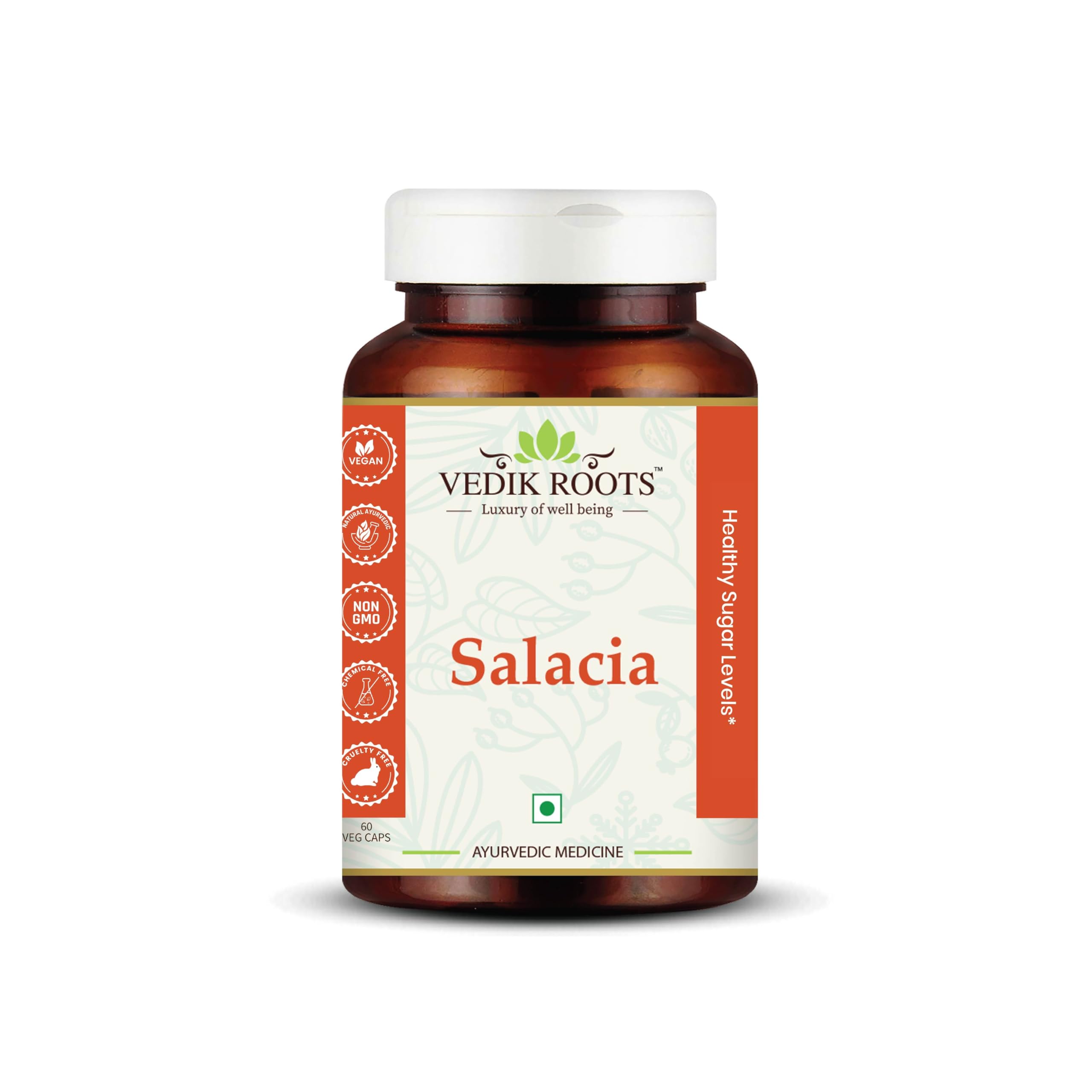 Vedikroots Salacia Oblonga Capsules 60 Nos. per bottle I Blood Sugar ...