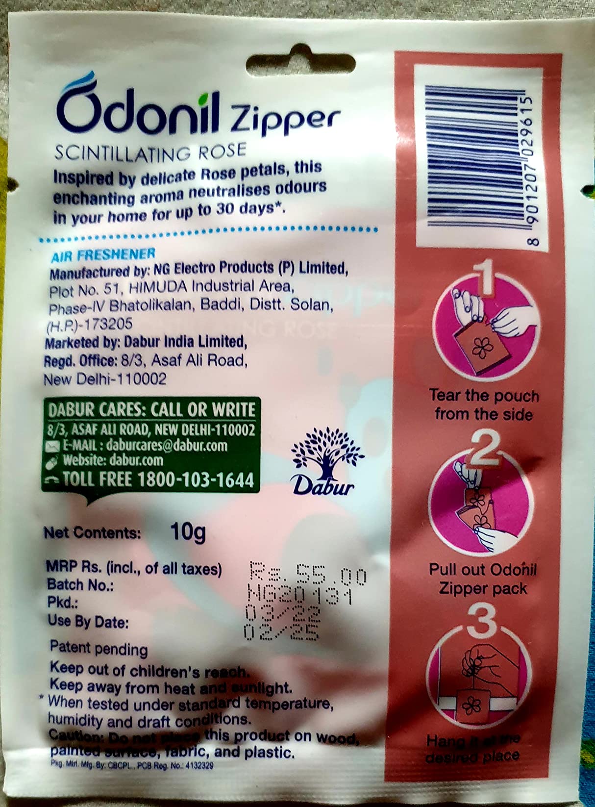 Odonil Bathroom Air Freshener Zipper (Allluring Daffodil) - 10G ...