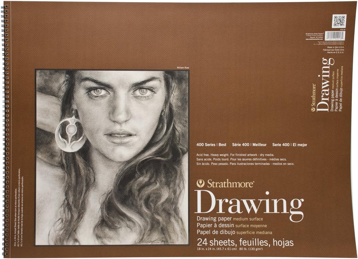 Amazon.com: Strathmore 300 Series Drawing Paper Pad, Glue Bound, 9x12 ...