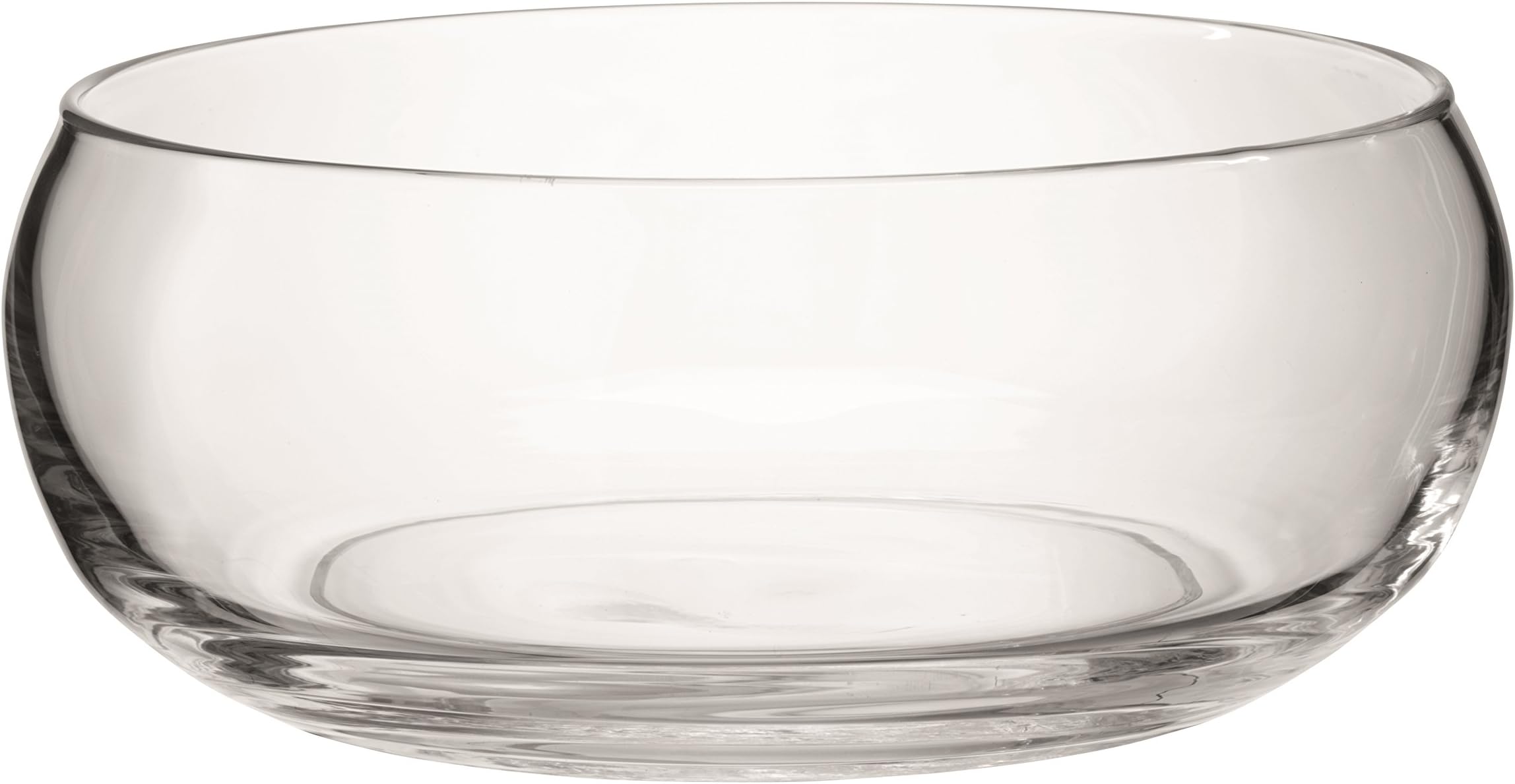 Cabilock Glass Salad Bowl with Wooden Stand Fruit Dessert Bowl Cereal ...