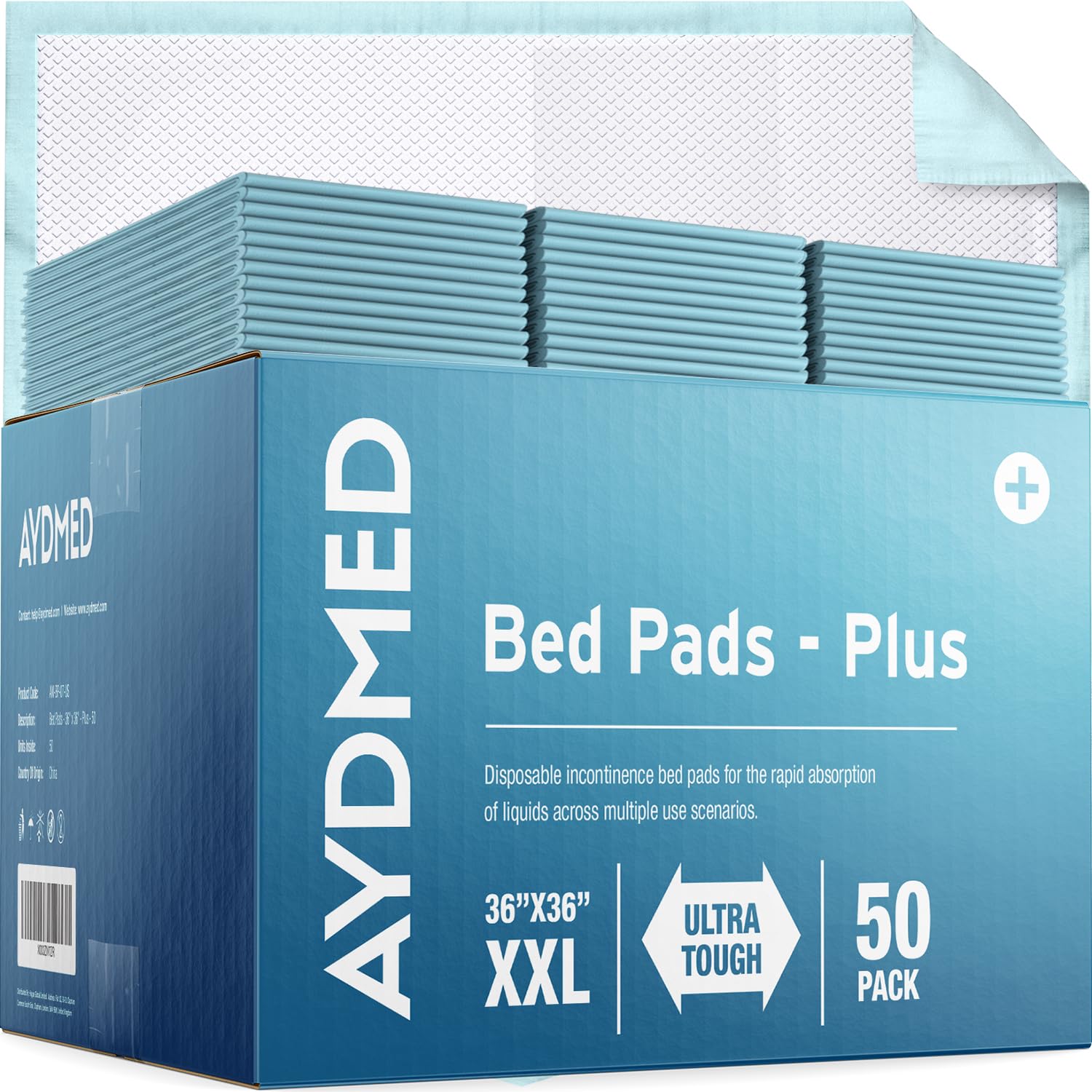 Amazon.com: AYDMED Bed Pads Disposable Adult 36 x 36 | Incontinence Bed ...