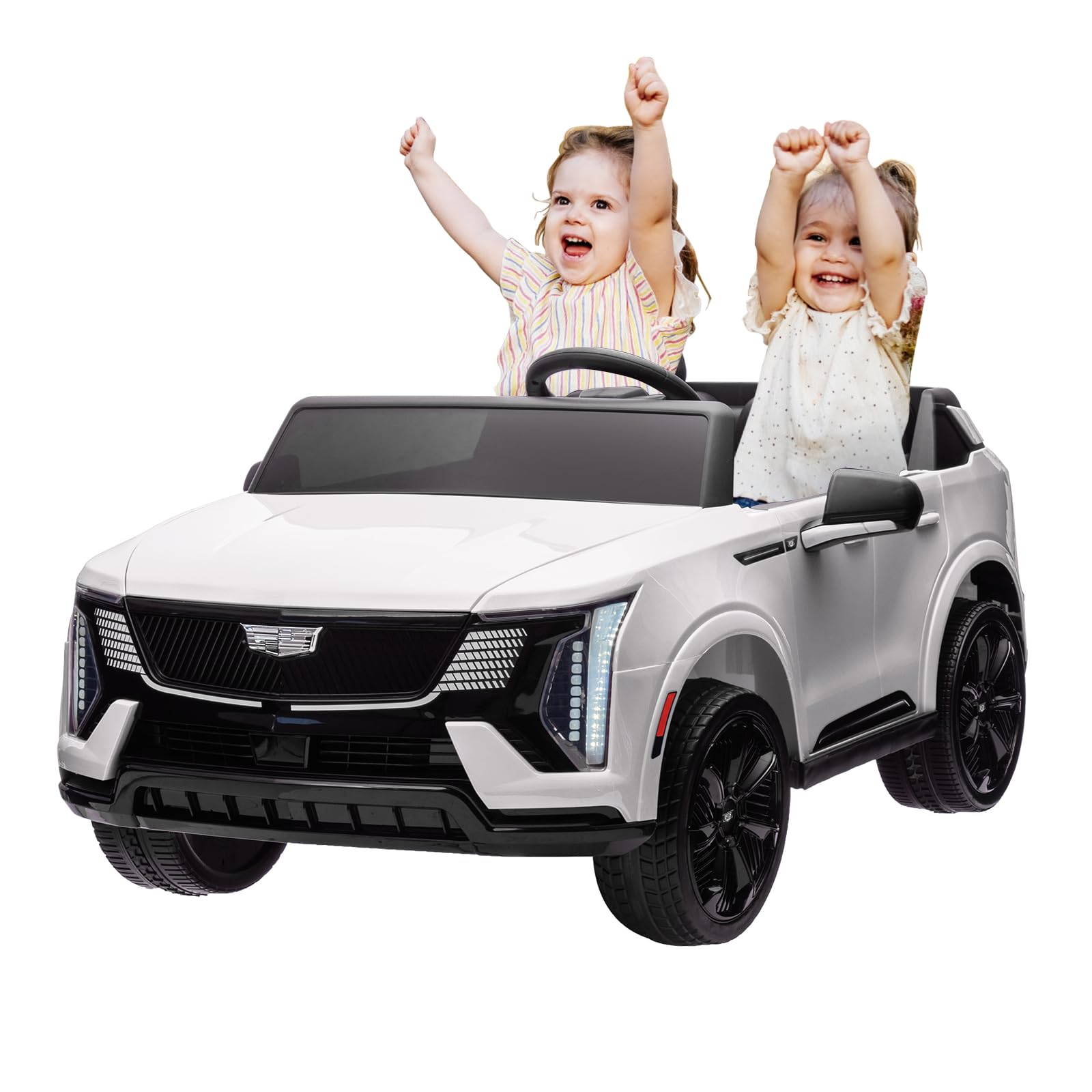 Amazon.com: 24V Kids Ride on Car Licensed Cadillac 2 Seater Ride on Truck Toy Battery Powered ...