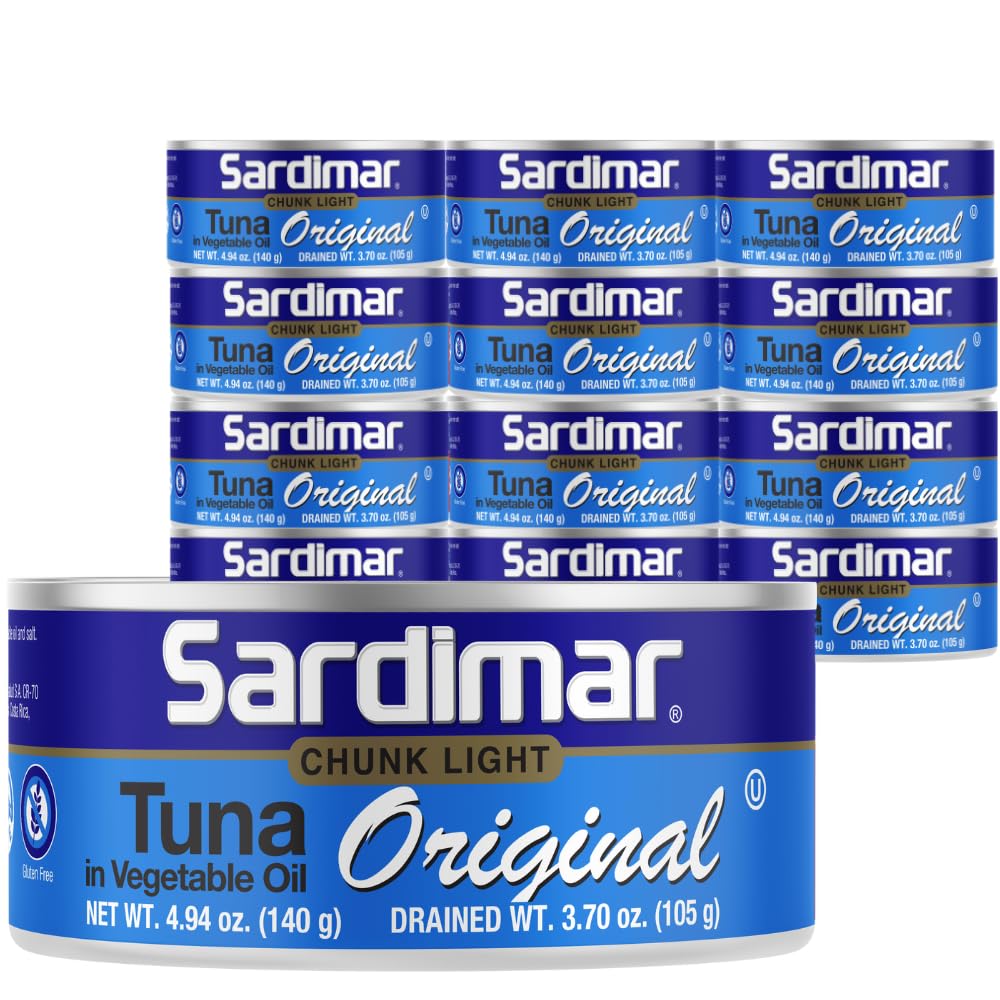 Amazon.com : Sardimar Chunk Light Tuna in Vegetable Oil (Pack of 12 ...