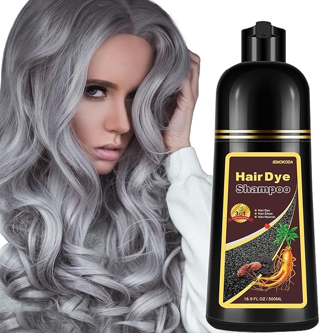Amazon.com : Silver Gray Hair Dye, Hair Dye Shampoo 3 in 1, Silver Hair ...