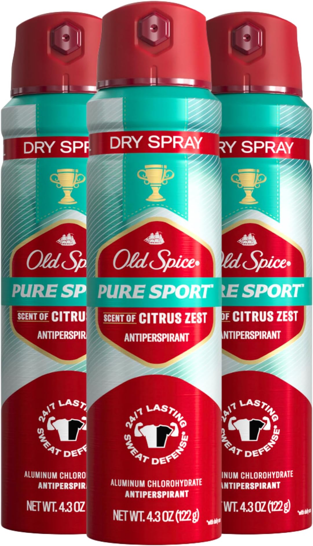Amazon.com : Old Spice Men's Aluminum Free Deodorant Dry Body Spray ...