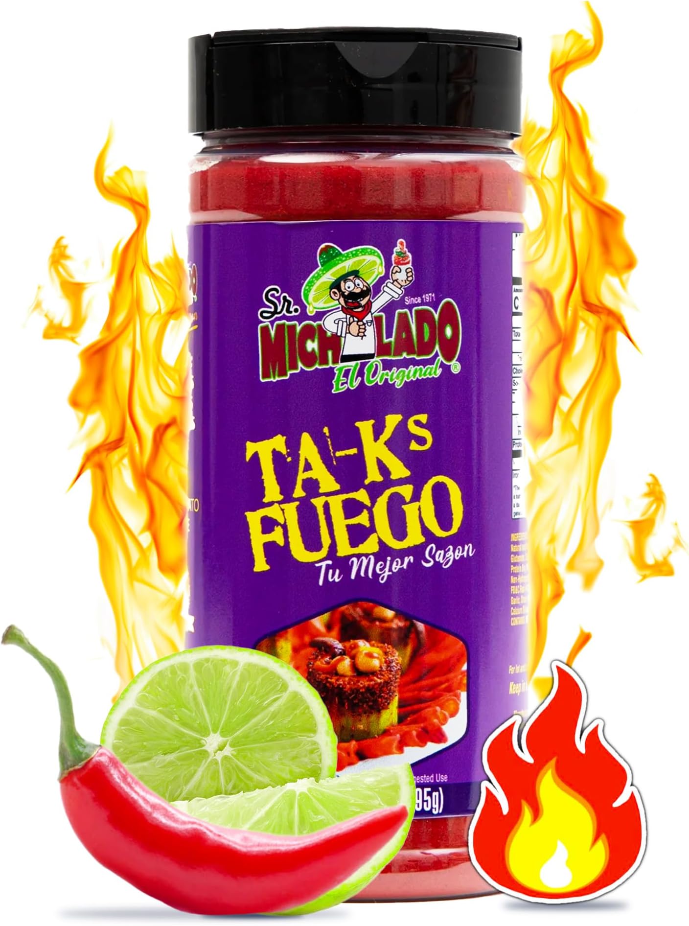 Amazon.com : Fuego Powder Dust, Sr. Michelado Hot Chilli Lime 285g ...