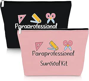 Amazon.com: 2 PCS Paraprofessional Appreciation Gift Makeup Bag Para ...