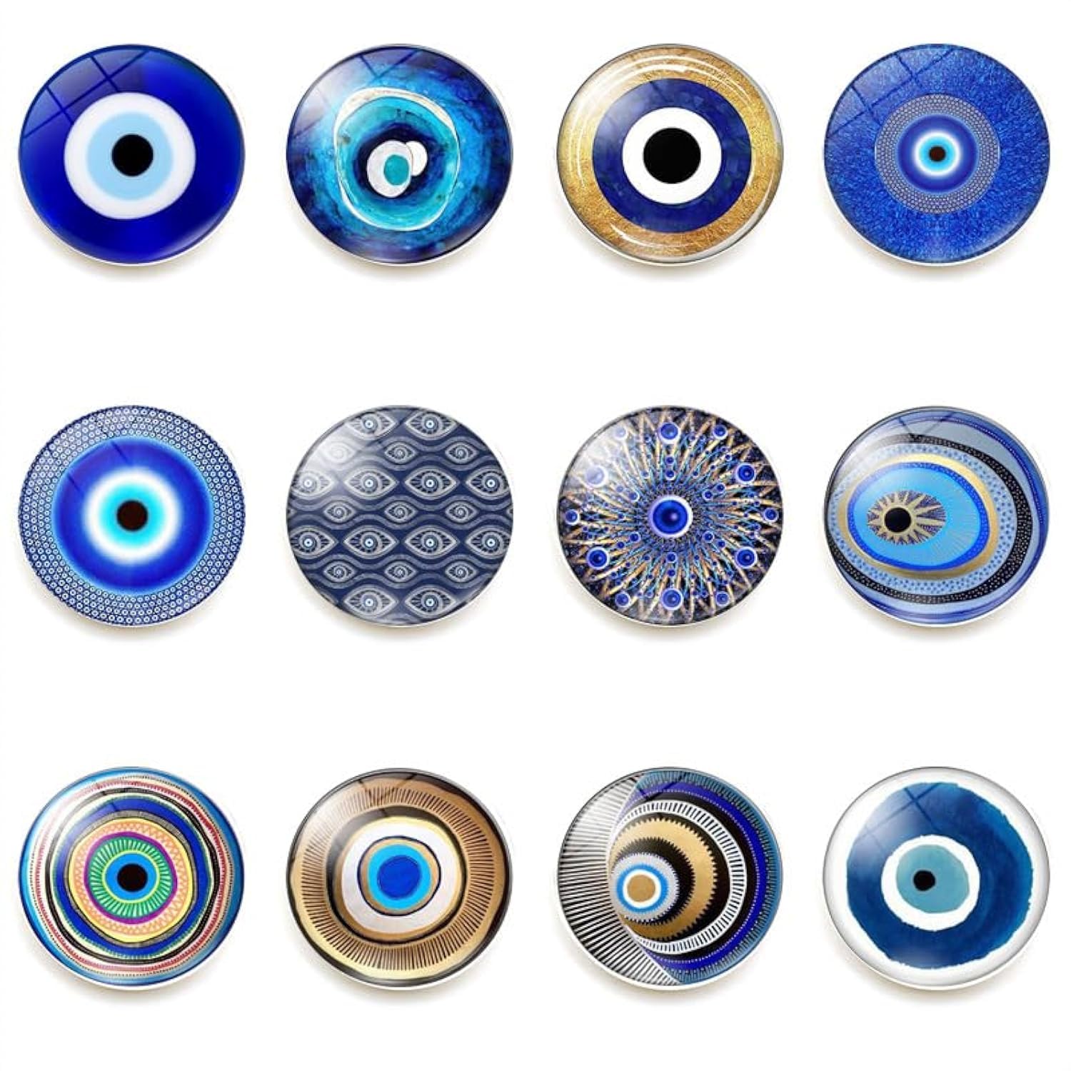 Amazon.com: 12-Piece Set of Decorative Fridge Magnets with Evil Eye ...