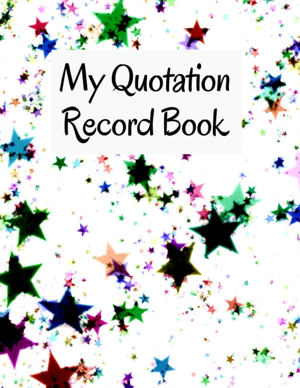 Amazon | My quotation record book: A 8.5’’x11’’ Daily Bank and ...