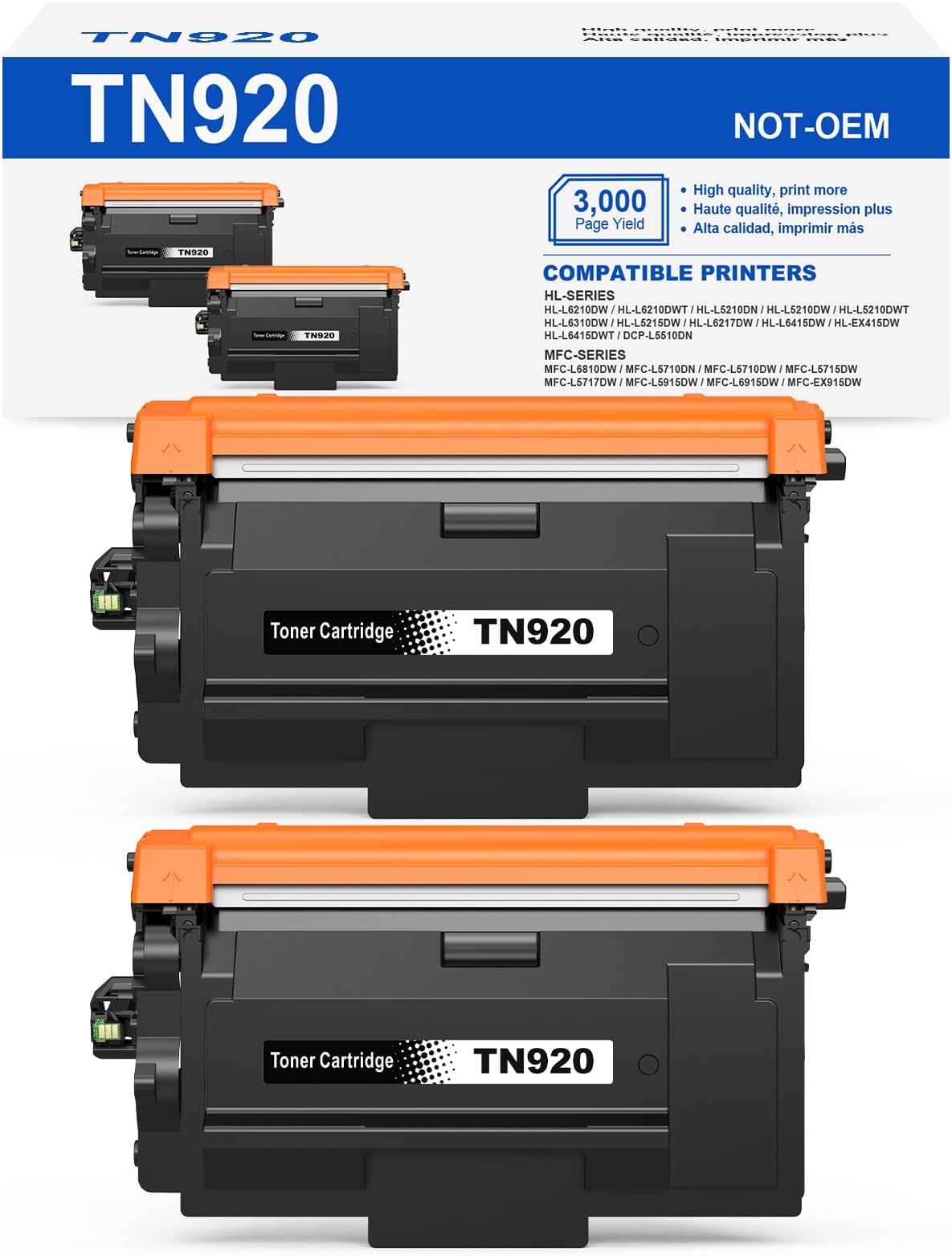 Amazon.com: Brother Genuine TN920 Standard Yield Toner Cartridge, HL ...