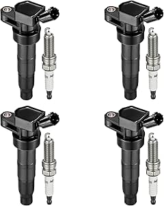 Amazon.com: BDFHYK Ignition Coils UF611 and Iridium Spark Plug XP6203 Compatible with Hyundai ...