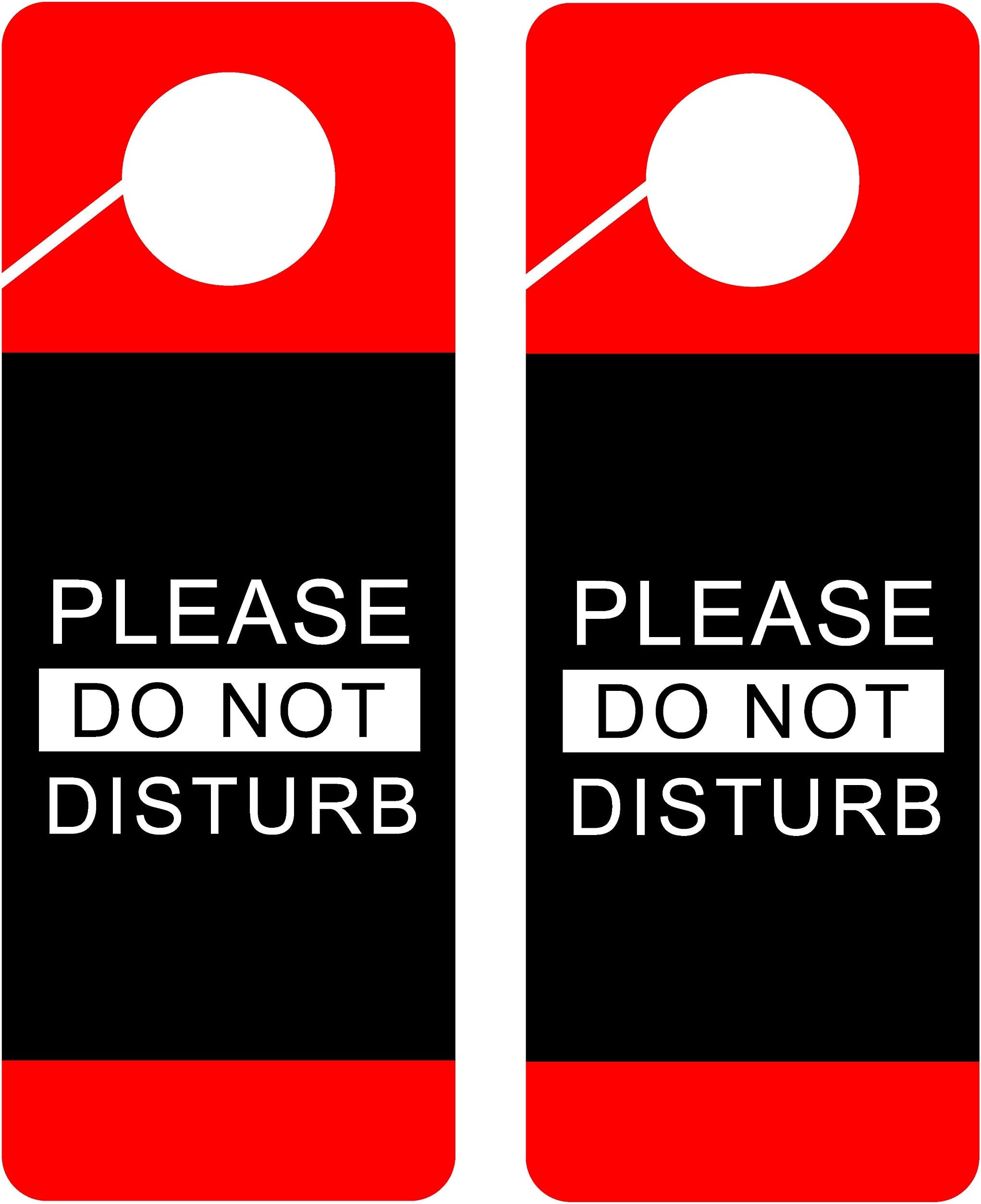 Do Not Disturb Door Hanger Sign, 2 Pack, Double Sided, Ideal for using ...