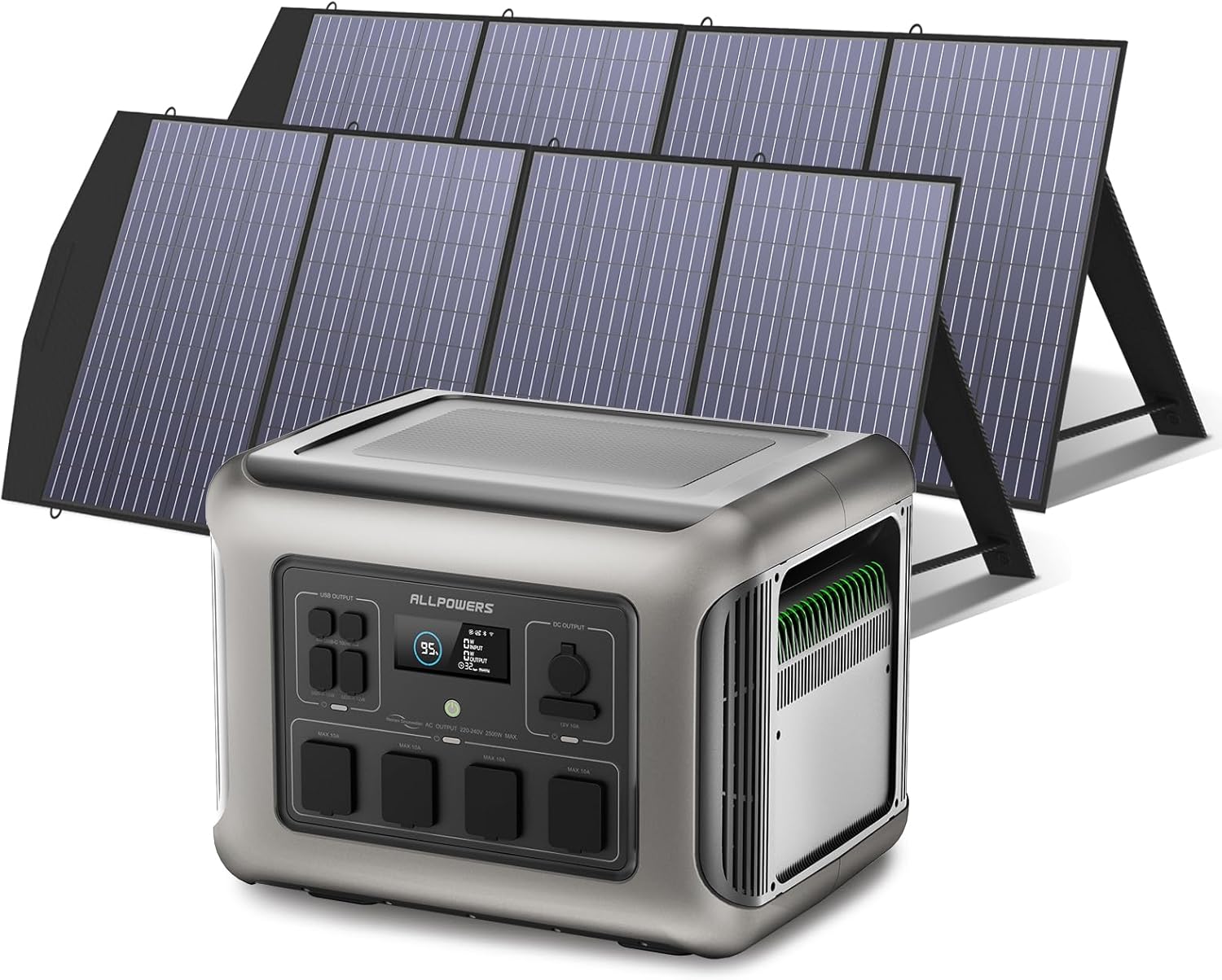ALLPOWERS R2500 Solar Generator 2016Wh with 2x 200W Portable Solar ...