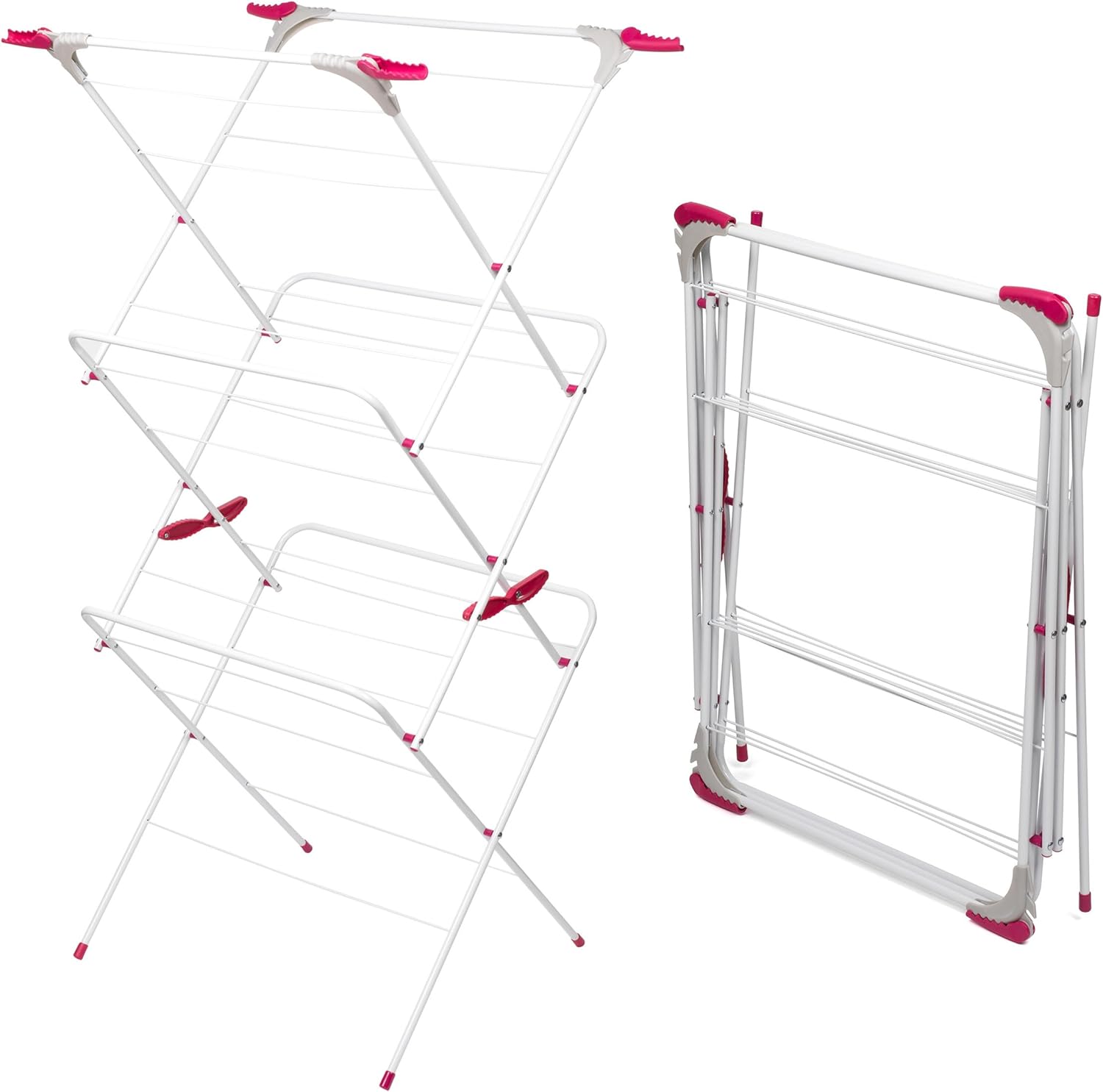 Kleeneze KL072498NEU 3-Tier Clothes Airer – Large Foldable Maiden ...