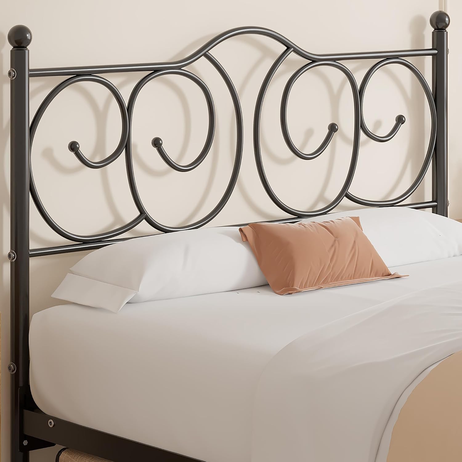 Amazon.com - VECELO Metal Full Size Headboard - 42.72 Inches Tall ...